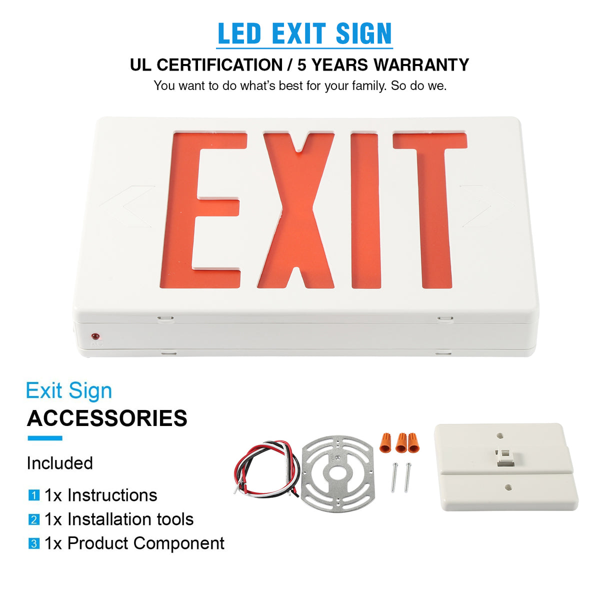 Red LED EXIT SIGN | COMPACT SIZE LED EXIT SIGN | FEITUO – feituo